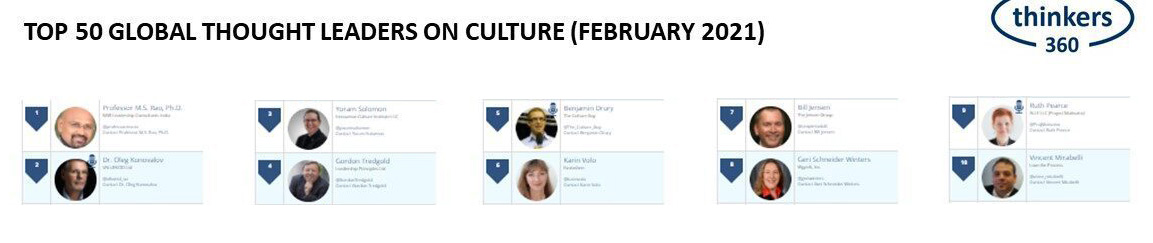 Top 50 Global Thought Leaders on Culture-1 - Evoloshen